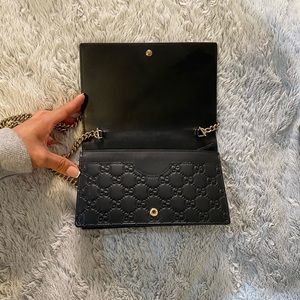 Gucci | Bags | Gucci Chain Guccissima Bow Blk Cross Body | Poshmark